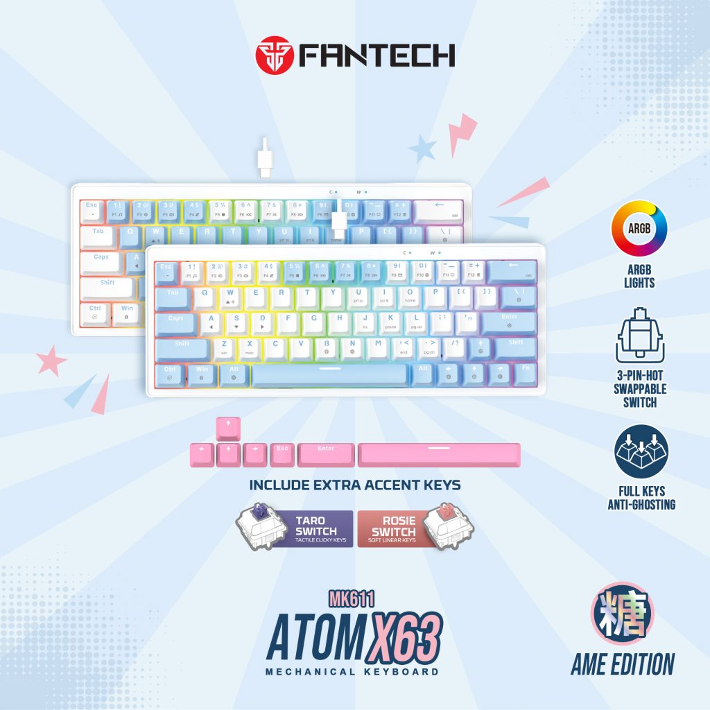 Fantech MK611 Atom X63 Ame Edition - Fantech Nepal | Gaming Store